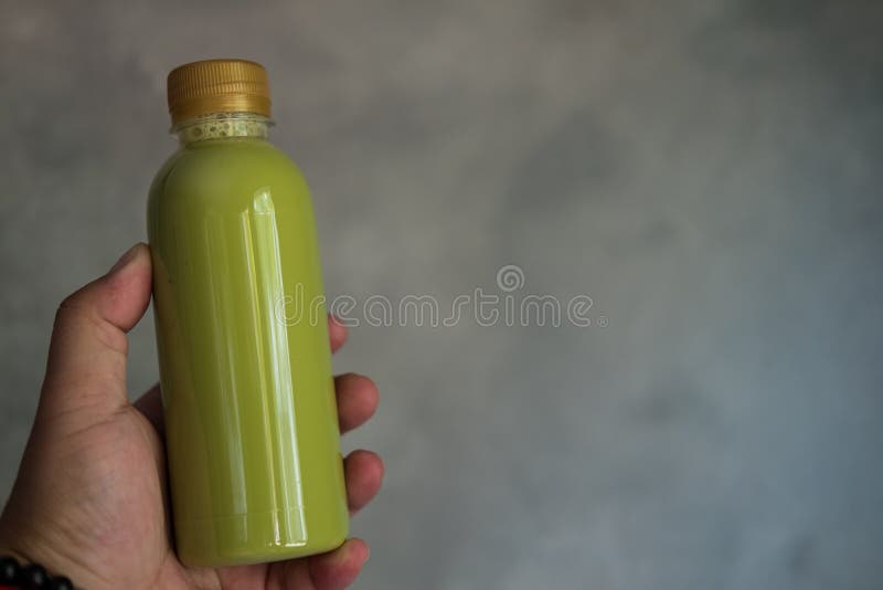 Matcha Green Tea in Plastic Bottle Stock Image - Image of freshness ...