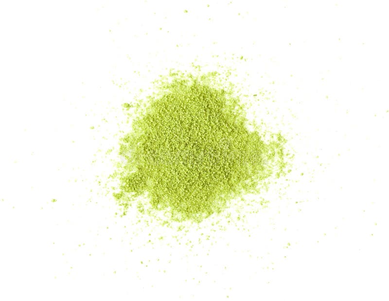 Matcha Green Tea Powder on White Background Stock Photo - Image of ...