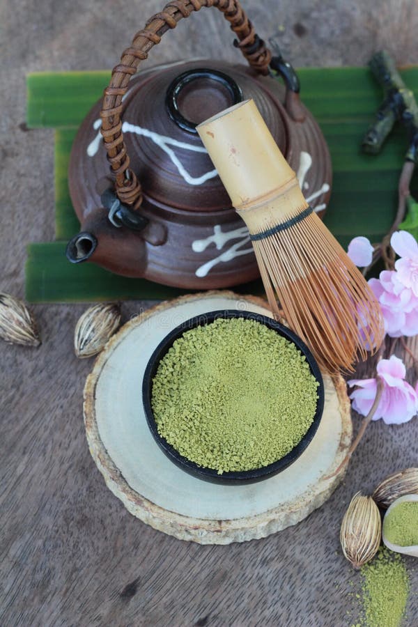 Matcha Green Tea and Powder ,Japanese Tea. Stock Photo - Image of ...