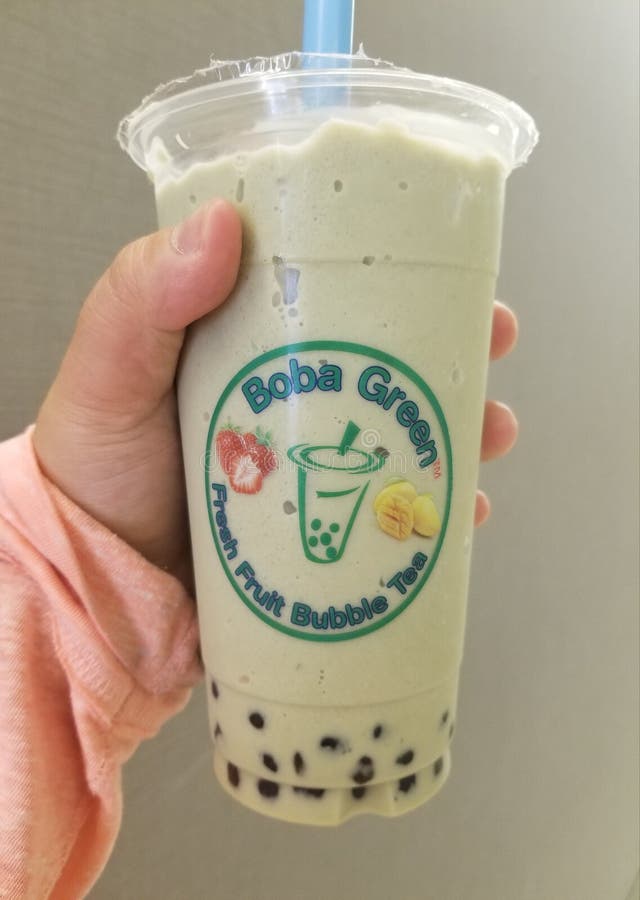 Matcha Green Tea Sherbet with Tapioca Editorial Photography - Image of ...