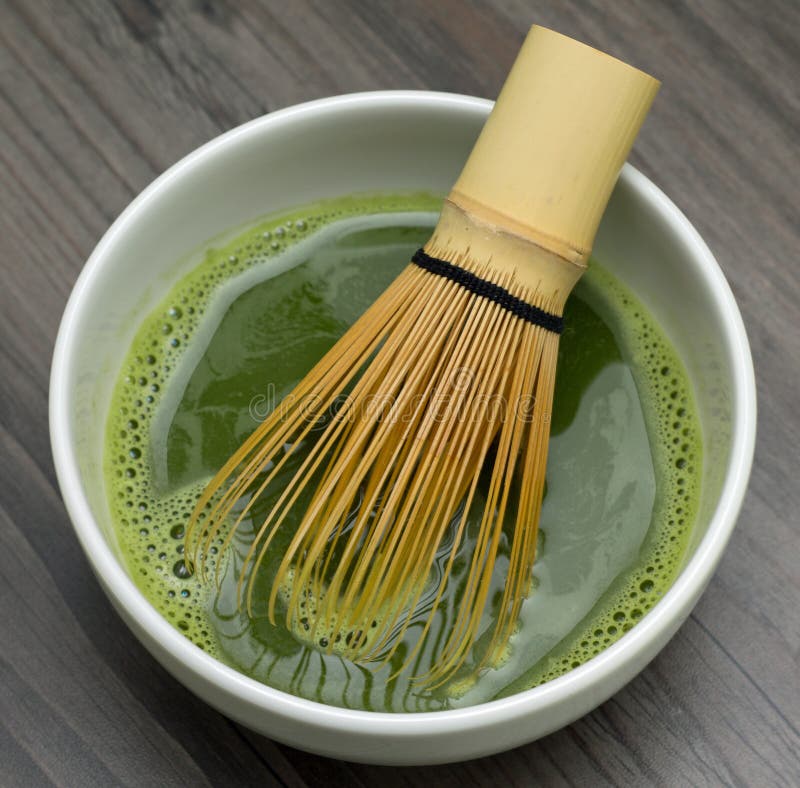 Matcha green tea stock image. Image of preparation, broom - 36958841