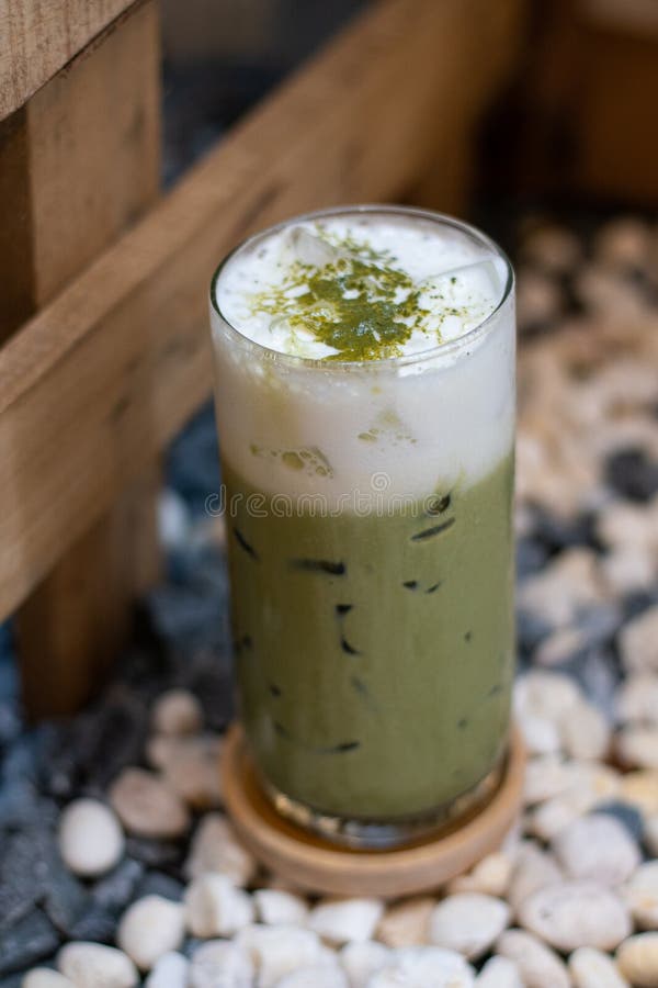Matcha Latte stock photo. Image of glass, sweet, matcha - 254810012