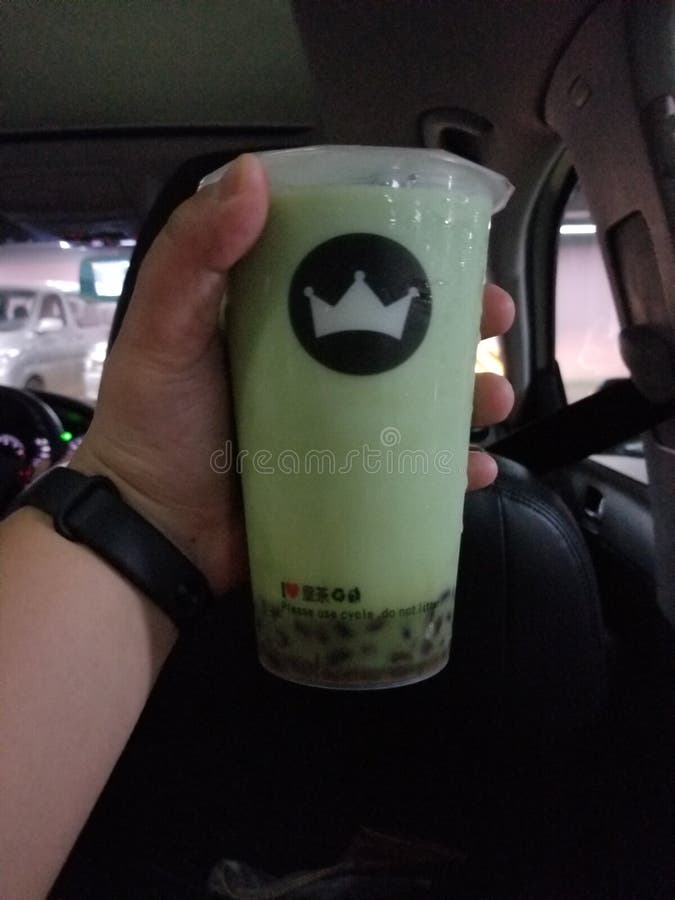 Red Bean Matcha Milk Tea editorial stock image. Image of bean - 160951034