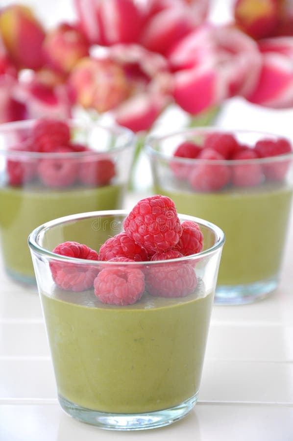 Matcha Panna Cotta stock photo. Image of cool, creme - 29684684