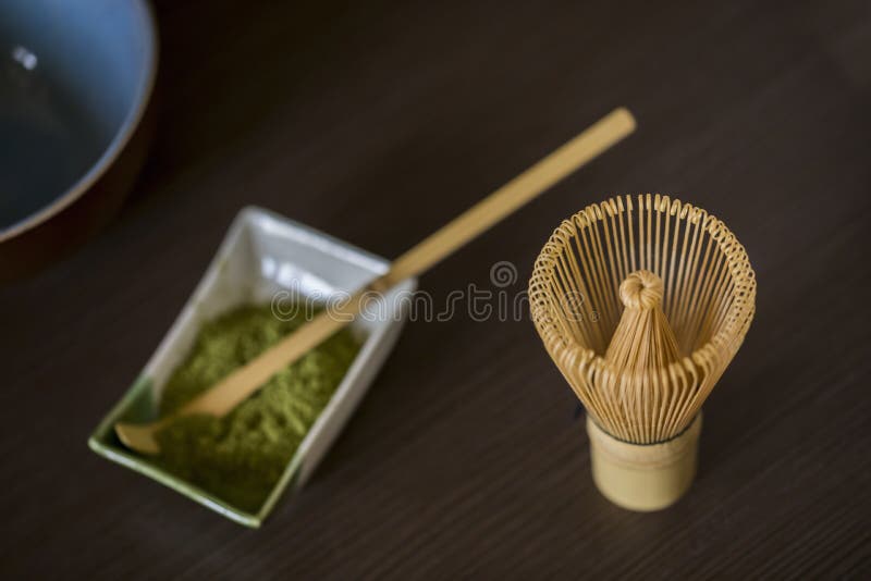 Matcha Powder Tea Set stock photo. Image of mixing, material - 118435216