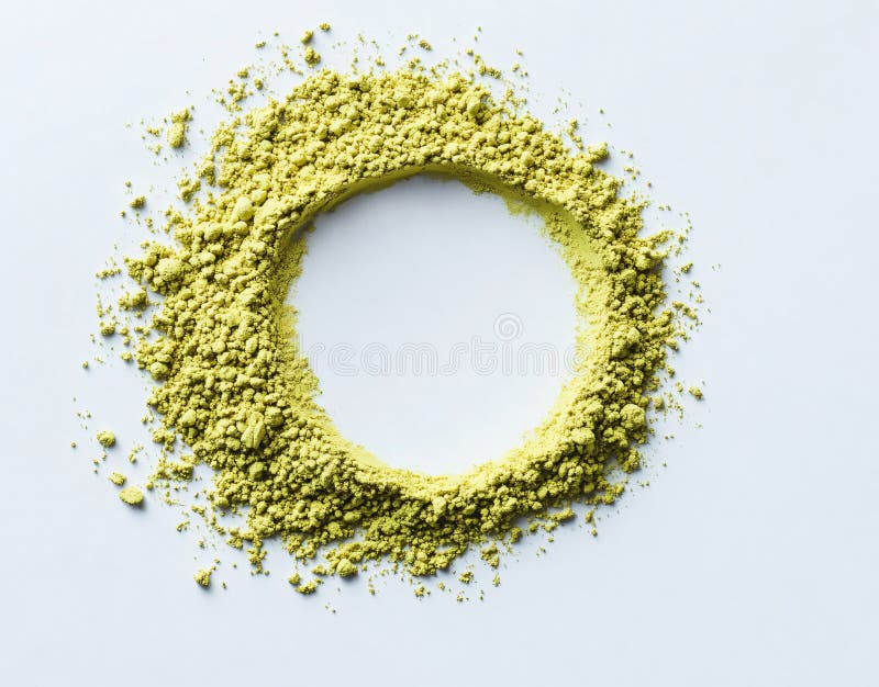 Matcha Powder Circle Frame, Green Tea Dust, High Quality Image Stock ...
