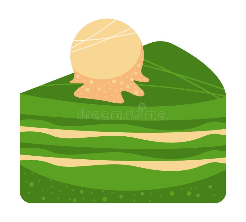 Matcha Product Cake Portion Stock Vector - Illustration of nature ...