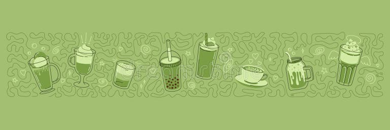 Matcha Banner Stock Illustrations – 1,524 Matcha Banner Stock ...