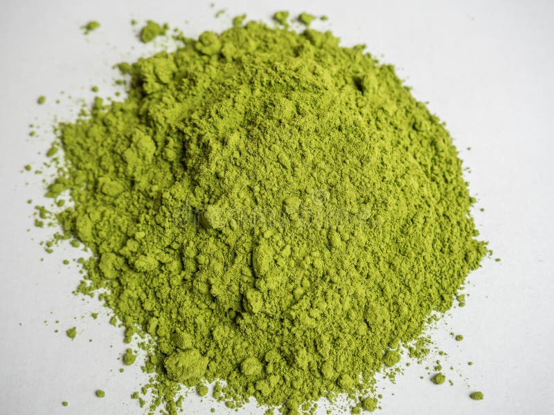 Matcha Tea Powder Insulated Material Stock Image - Image of natural ...