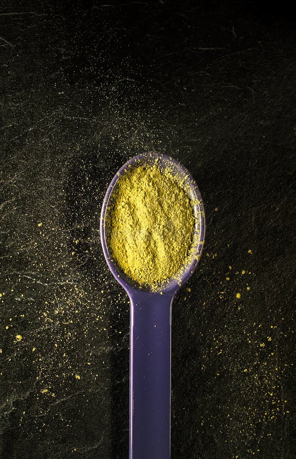 Matcha tea in a spoon stock image. Image of asian, diet - 111497963