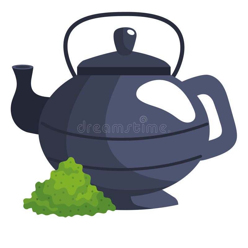 Matcha Tea teapot icon stock vector. Illustration of traditional ...