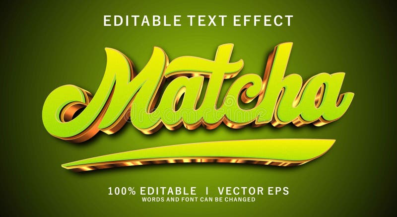 Matcha Vector Text Effect Stock Illustrations – 4 Matcha Vector Text Effect Stock Illustrations ...
