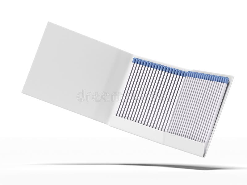 Matchbox with bluematches stock illustration. Illustration of blank ...