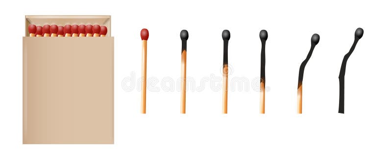 Matchbox, Empty Package for Match Sticks in Top and Perspective View ...