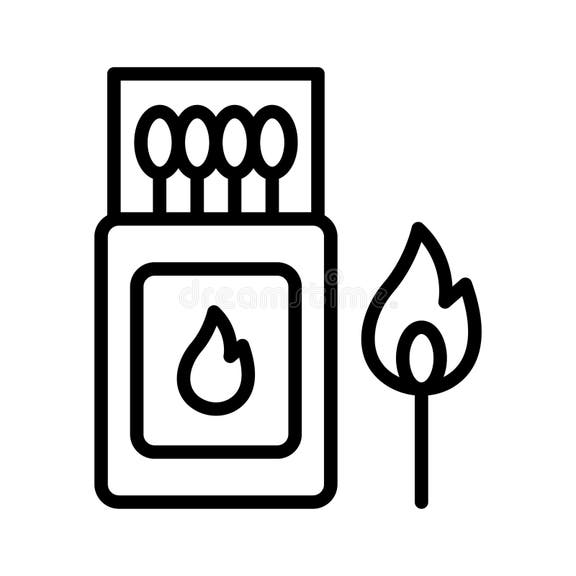 Matchbox Icon Designed in Line Style, Easy To Edit Design Stock Vector ...