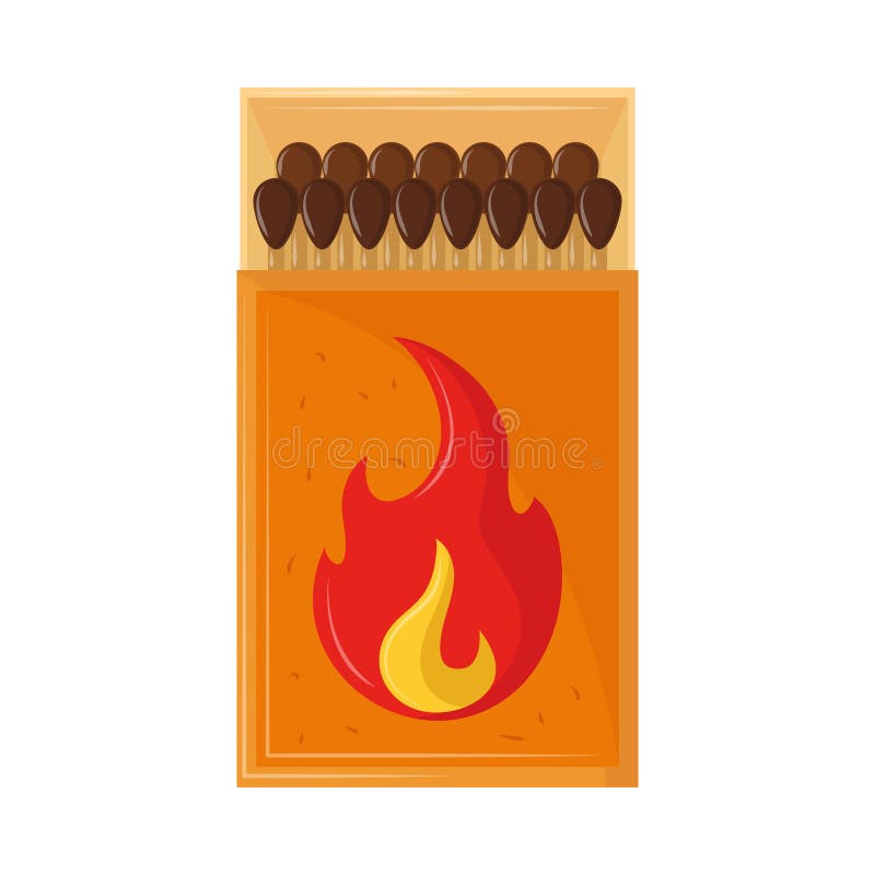 Matchbox icon isolated stock vector. Illustration of heat - 262836500