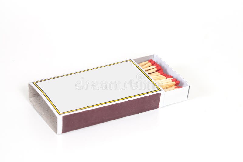 Matchbox Isolate on Background Stock Image - Image of matchstick, white ...