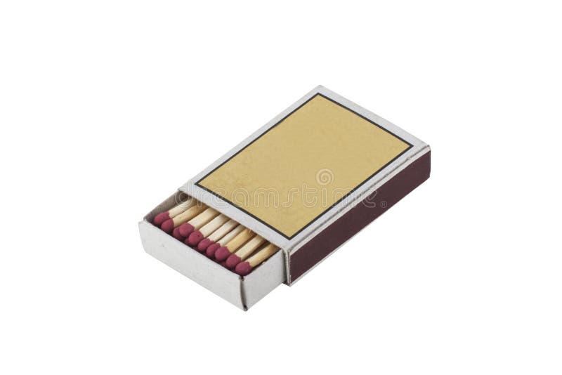 The Matchbox and Matches Isolated on White Background Stock Image ...