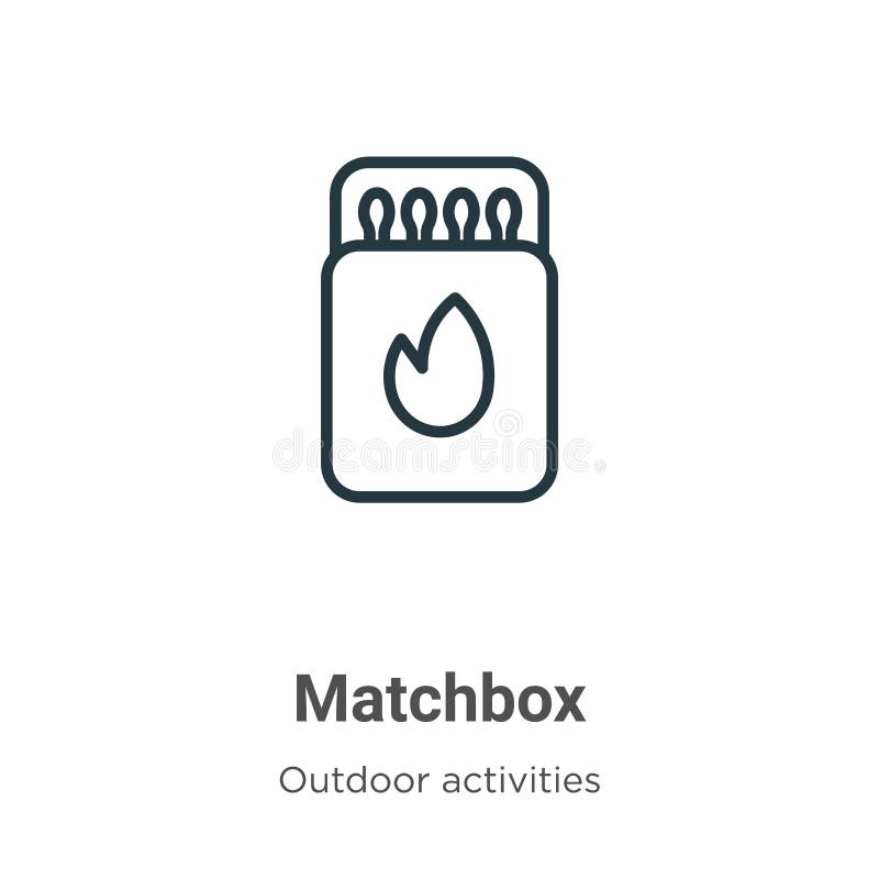 Matchbox Outline Vector Icon. Thin Line Black Matchbox Icon, Flat ...
