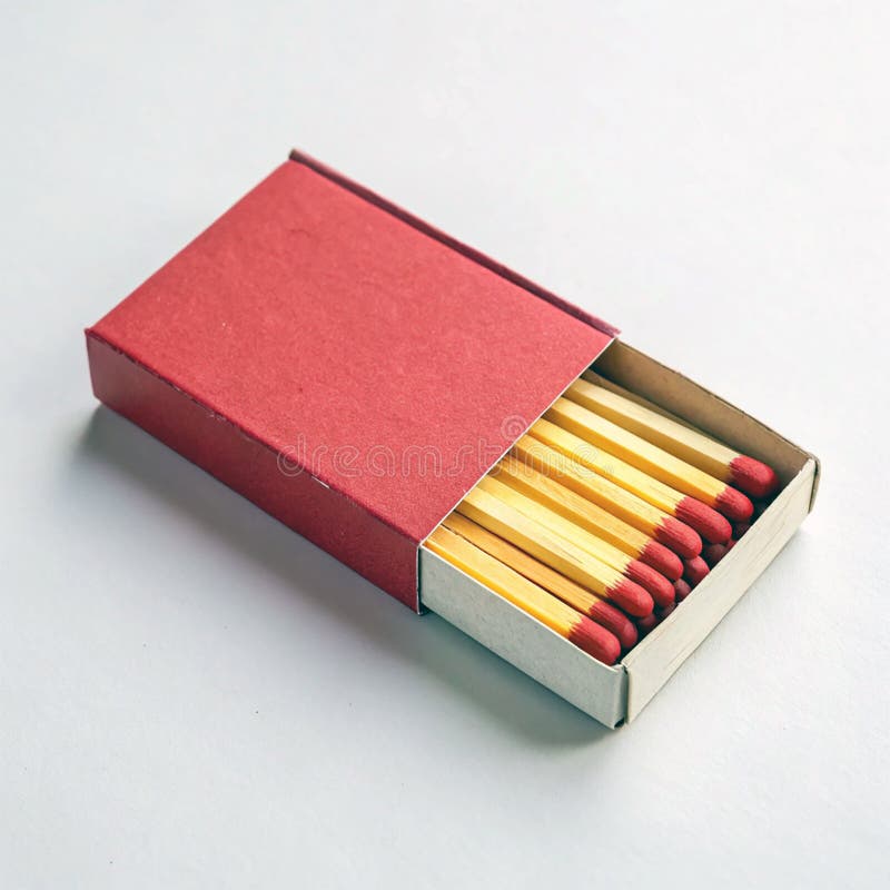 Matchbox on White Background - AI-Generated Object Art Stock ...