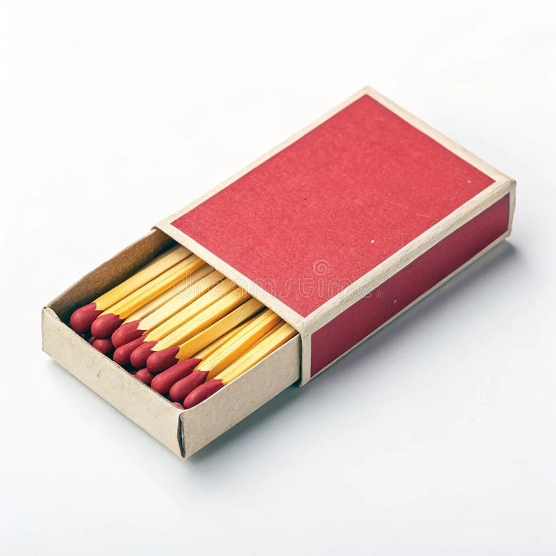 Matchbox on White Background - AI-Generated Object Art Stock ...
