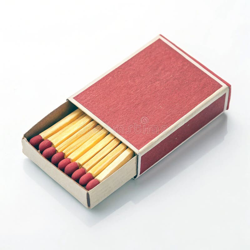 Matchbox on White Background - AI-Generated Object Art Stock ...