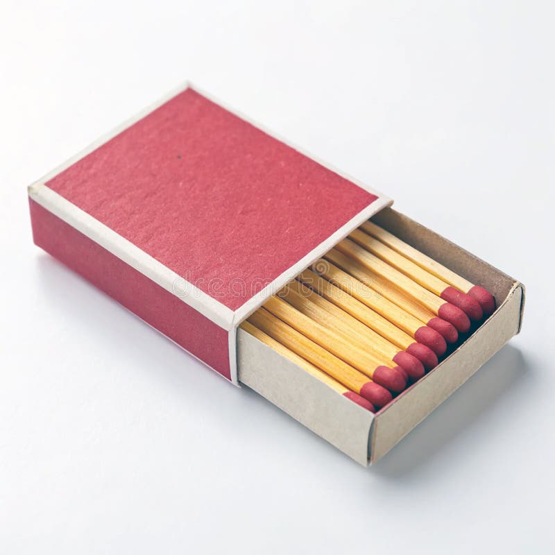 Matchbox on White Background - AI-Generated Object Art Stock ...