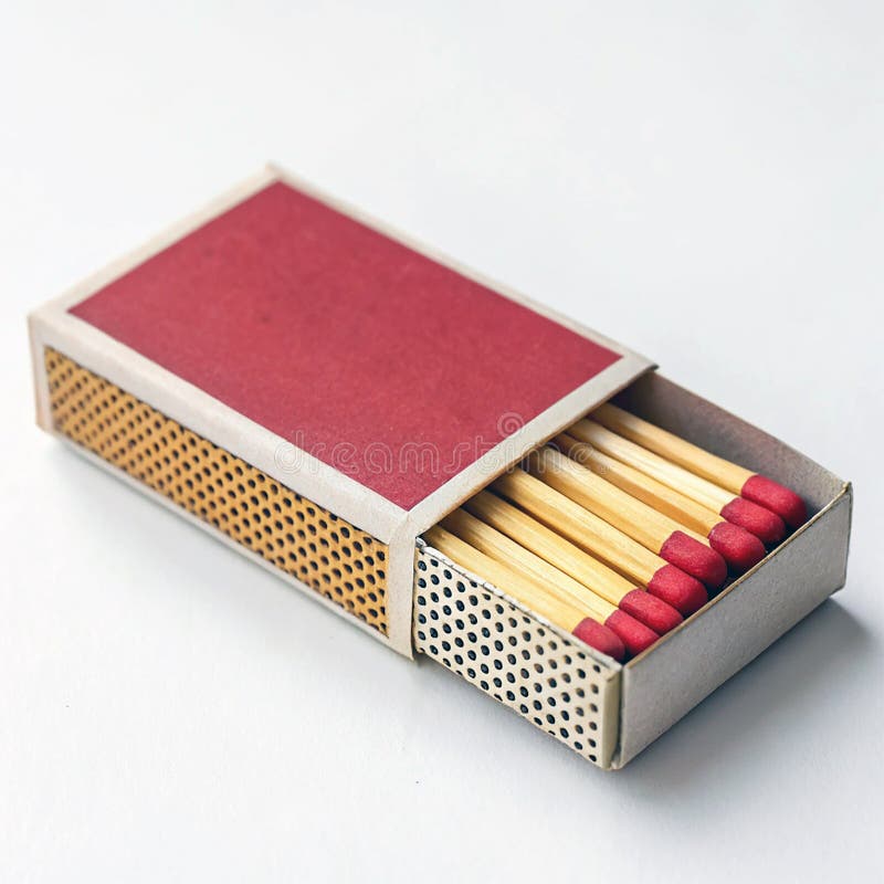 Matchbox on White Background - AI-Generated Object Art Stock ...