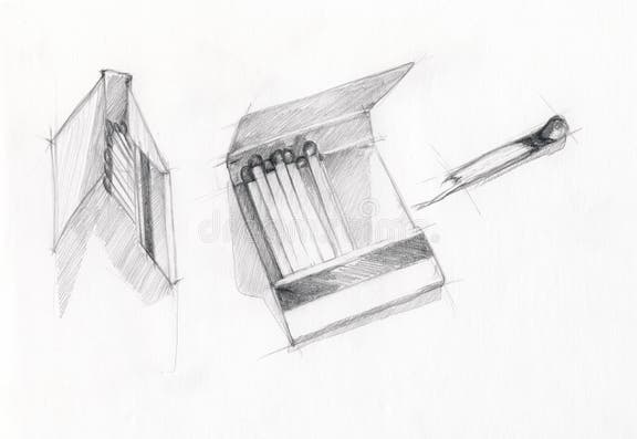 Matches stock illustration. Illustration of drawing, matchbox - 10162786