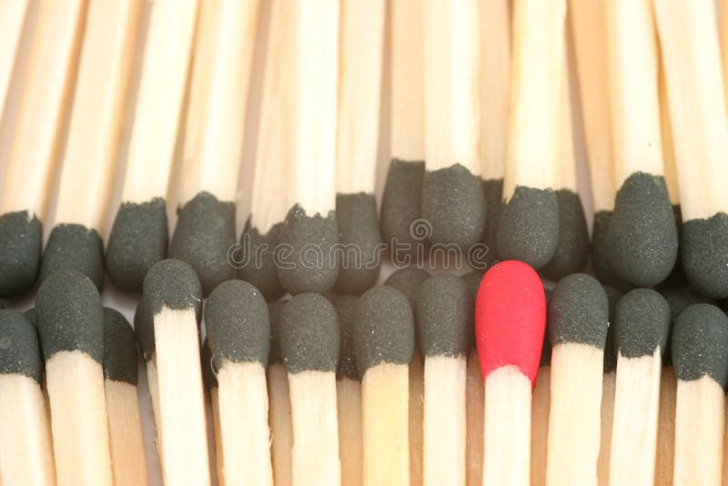 Match Stick in a Group Isolated Stock Image - Image of matchstick, used ...
