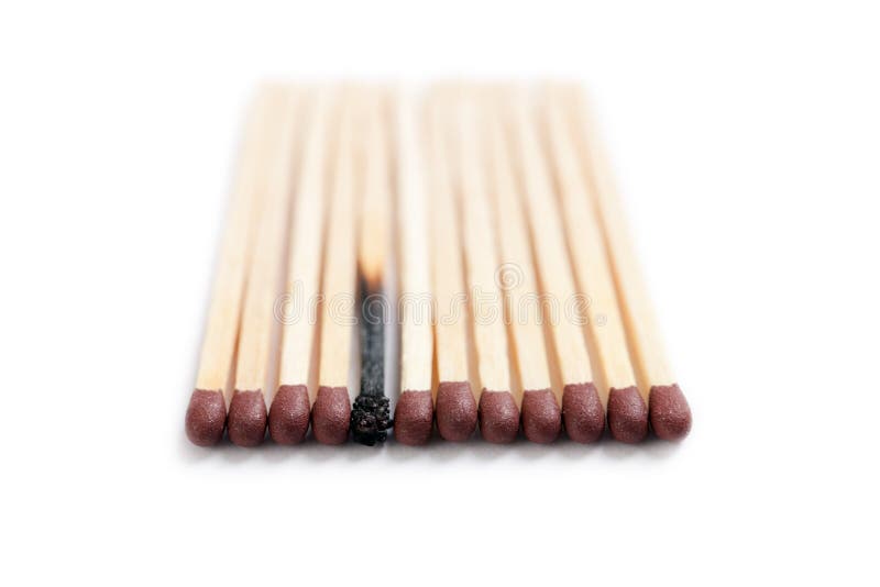 Match Stick in a Group Isolated Stock Image - Image of matchstick, used ...