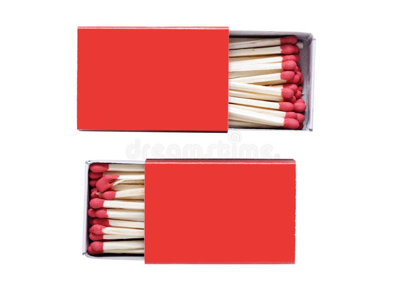 Red matchbox. stock image. Image of object, matchstick - 37458487