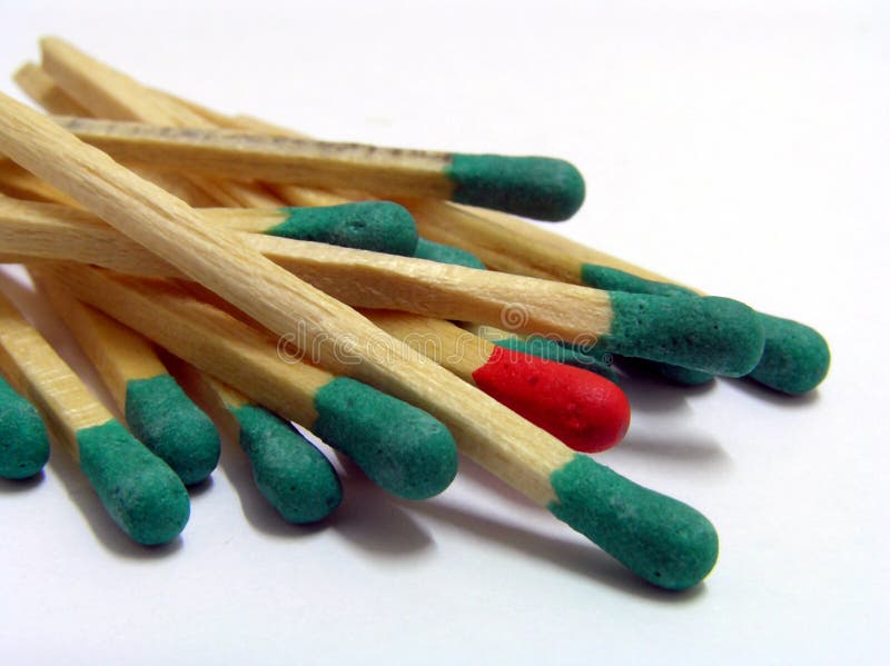Match Stick in a Group Isolated Stock Image - Image of matchstick, used ...