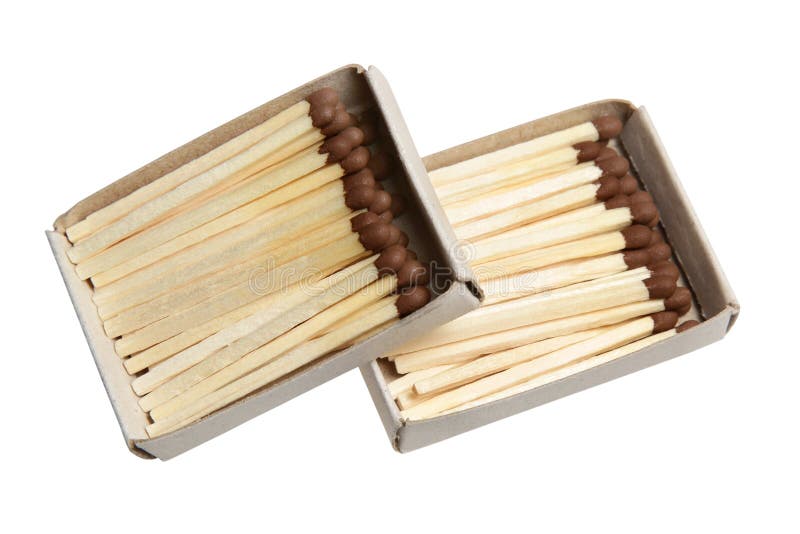Matches in a Box on a White Background Stock Image - Image of white ...