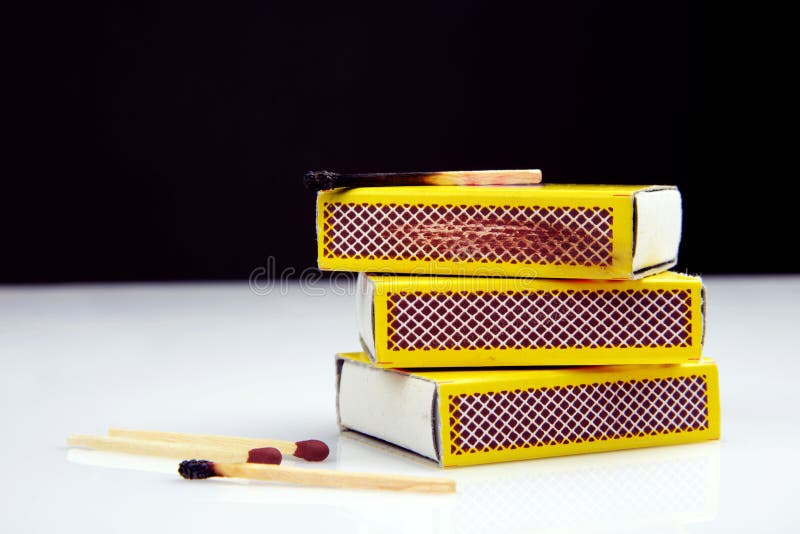 Burnt and Fresh Match Sticks Stock Image - Image of sticks, wooden ...