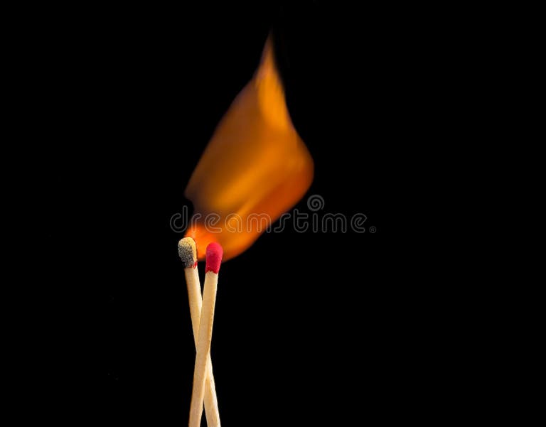 Matches on fire stock image. Image of wood, flammable - 13267487