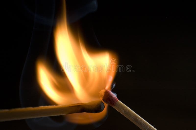 Lit Matches stock image. Image of light, match, flaming - 8539309