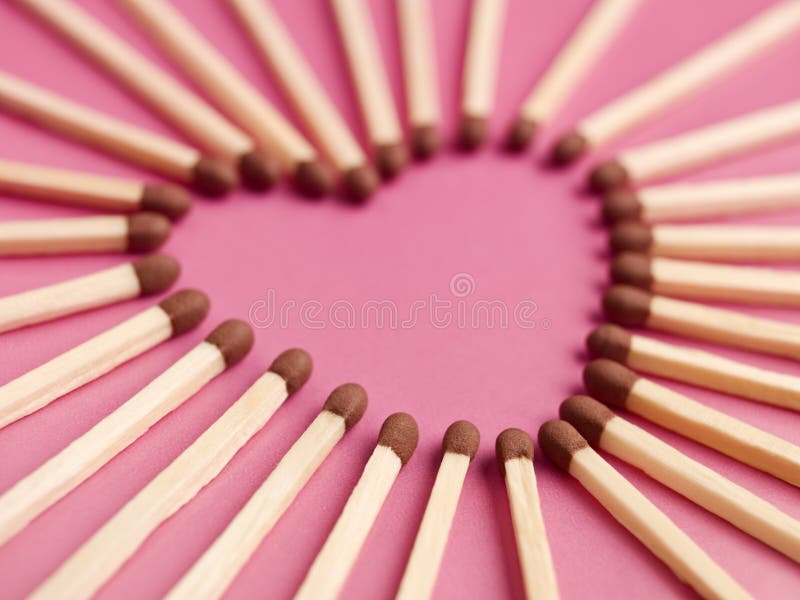 Love heart of matches stock photo. Image of ready, white - 721830