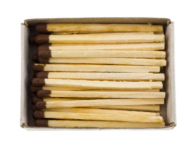 Matches Isolated on White Background Stock Image - Image of detail ...