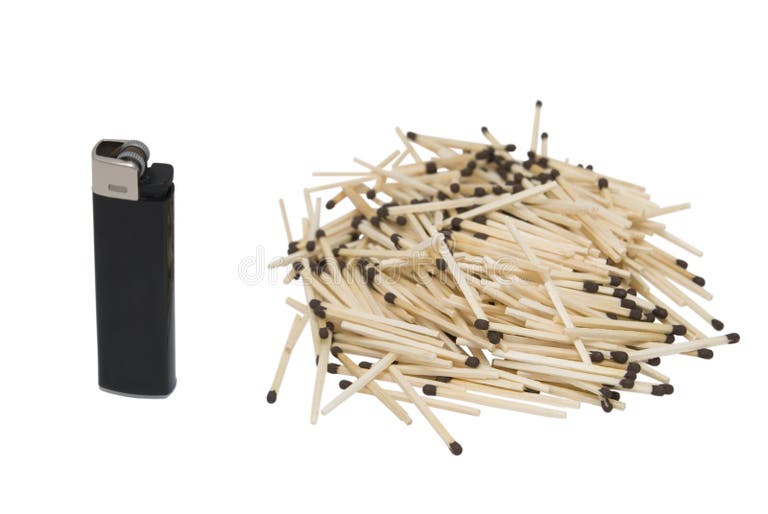 Matches & lighter stock image. Image of black, fire - 8094281