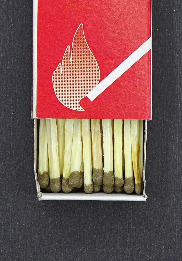 Matches and Matchbox on Black Background Stock Photo - Image of kibrit ...