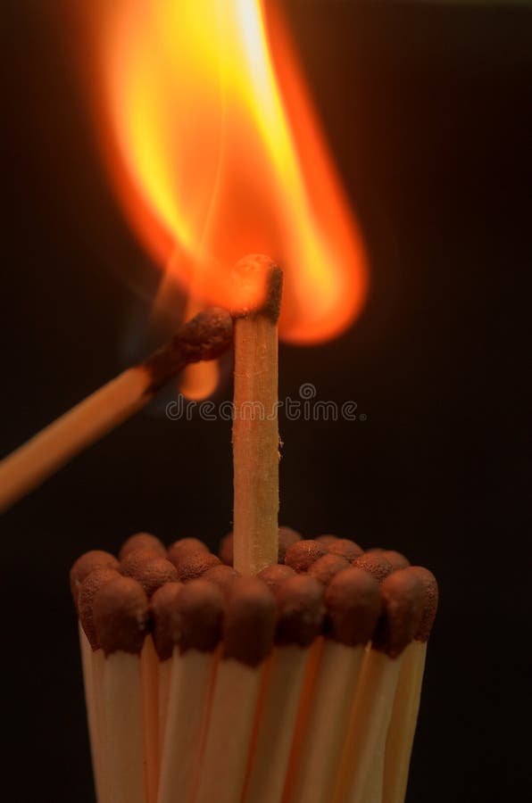 Matches with Multi-colored Heads. Stock Image - Image of macro, match ...