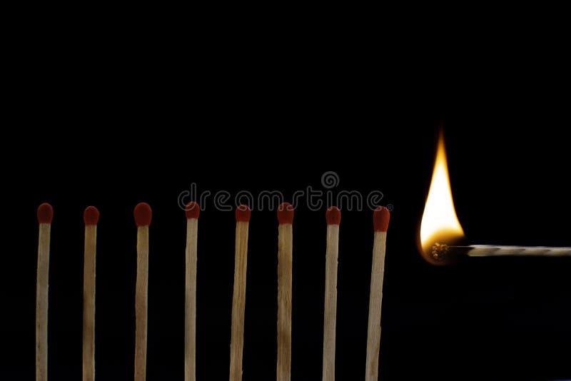 Matches with Black Background. Stock Image - Image of fire, mock: 115313231