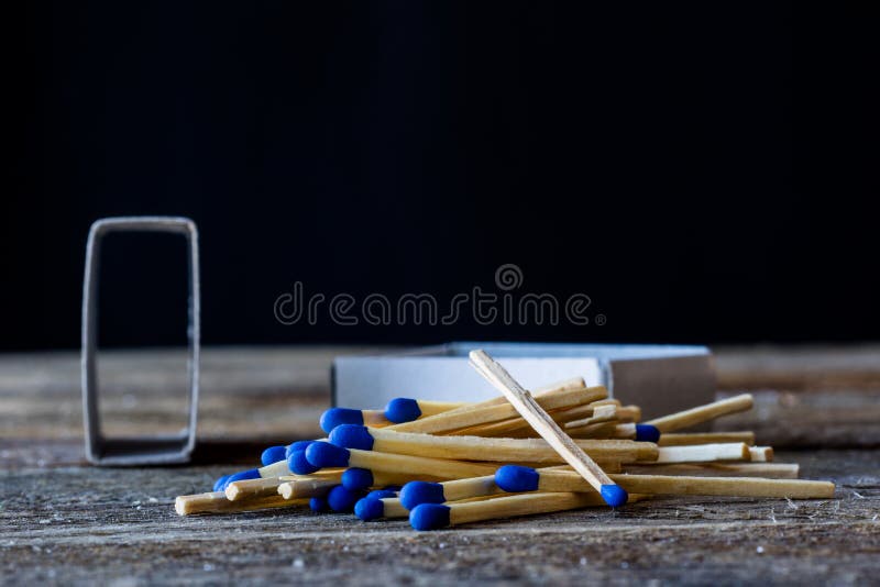 Matches at the old table stock photo. Image of style - 88631944