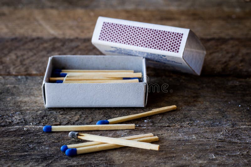 Matches at the old table stock image. Image of cardboard - 88632325