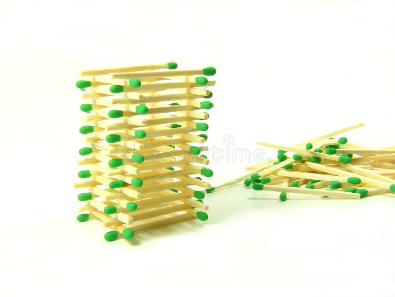 Matches tower stock photo. Image of flame, concentration - 13313450