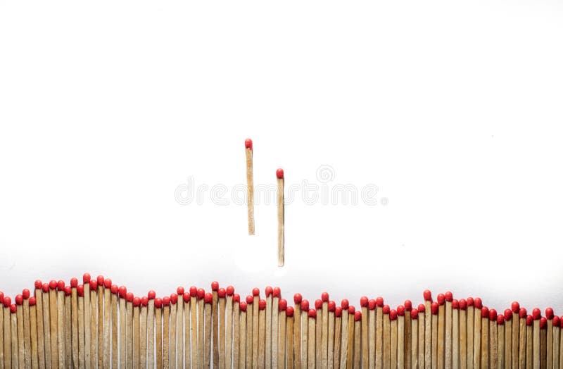 Matches on white stock image. Image of background, lined - 67174105