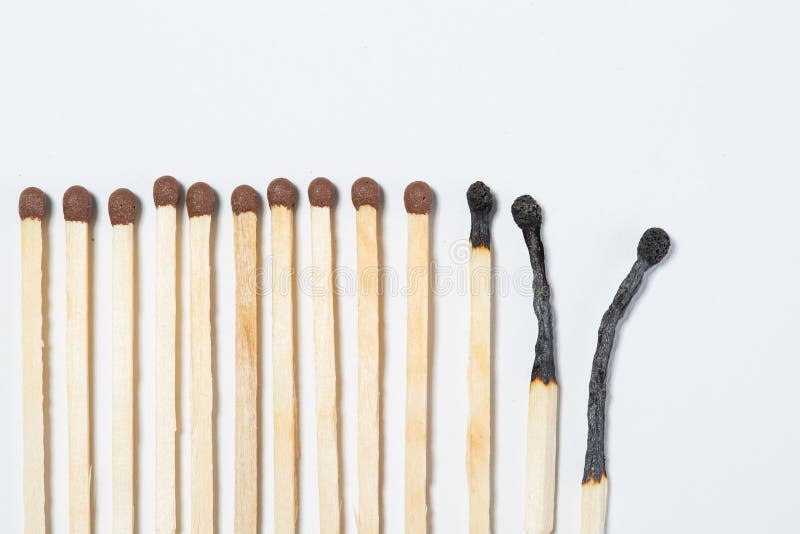 The matches on a white stock photo. Image of background - 85143490