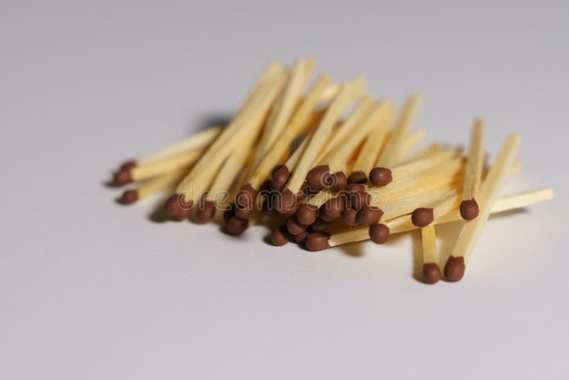 Matches on a White Background. Isolate Stock Photo - Image of detail ...