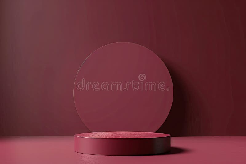 Matching Background Enhances Minimalistic 3D Design Concept with Maroon ...